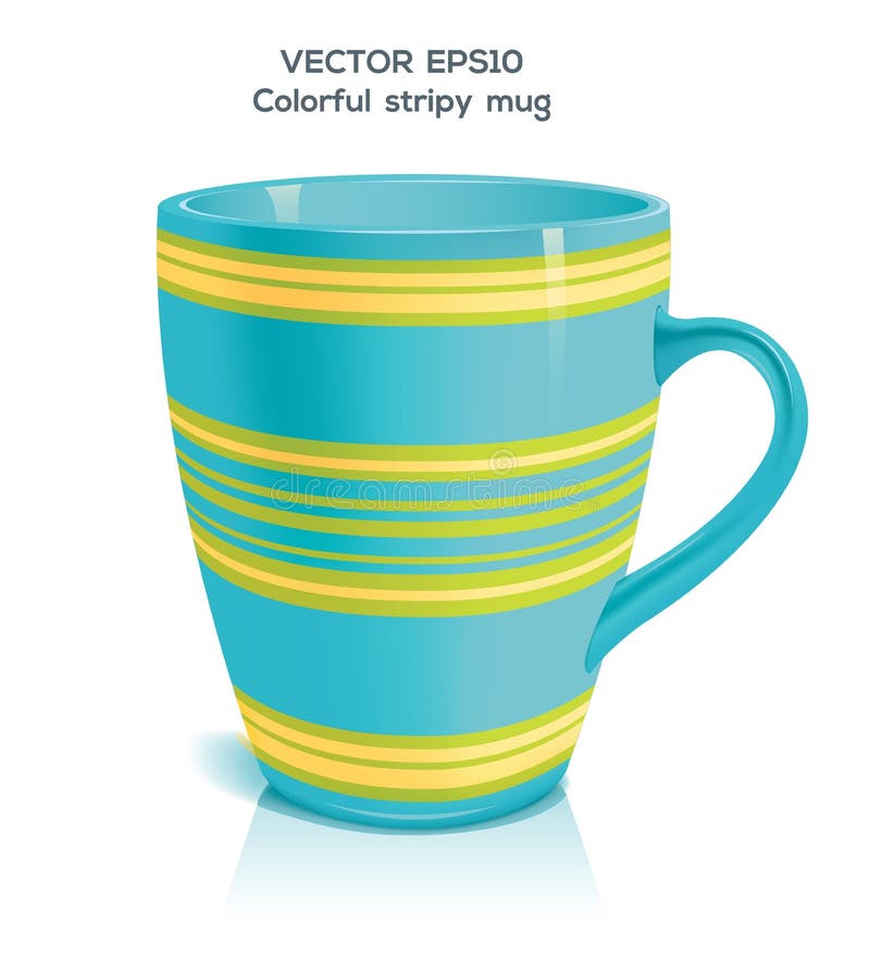 Gestreifter Becher vektor abbildung. Illustration von becher - 58217483