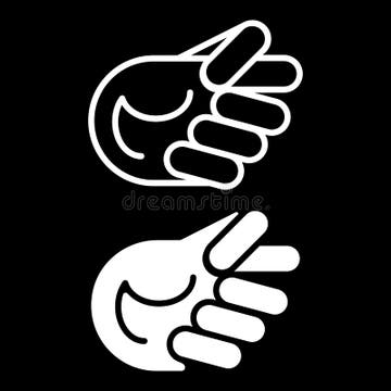 Gesture of Contempt. Fig Symbol Isolated on Black Background Stock ...