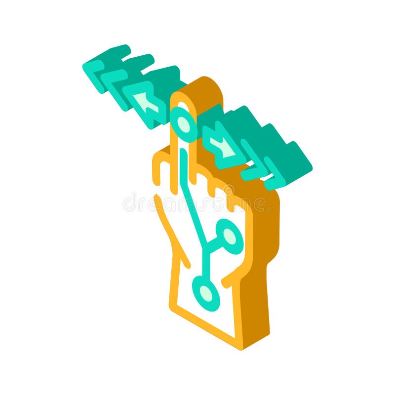 Gesture Control Augmented Reality Isometric Icon Vector Illustration ...