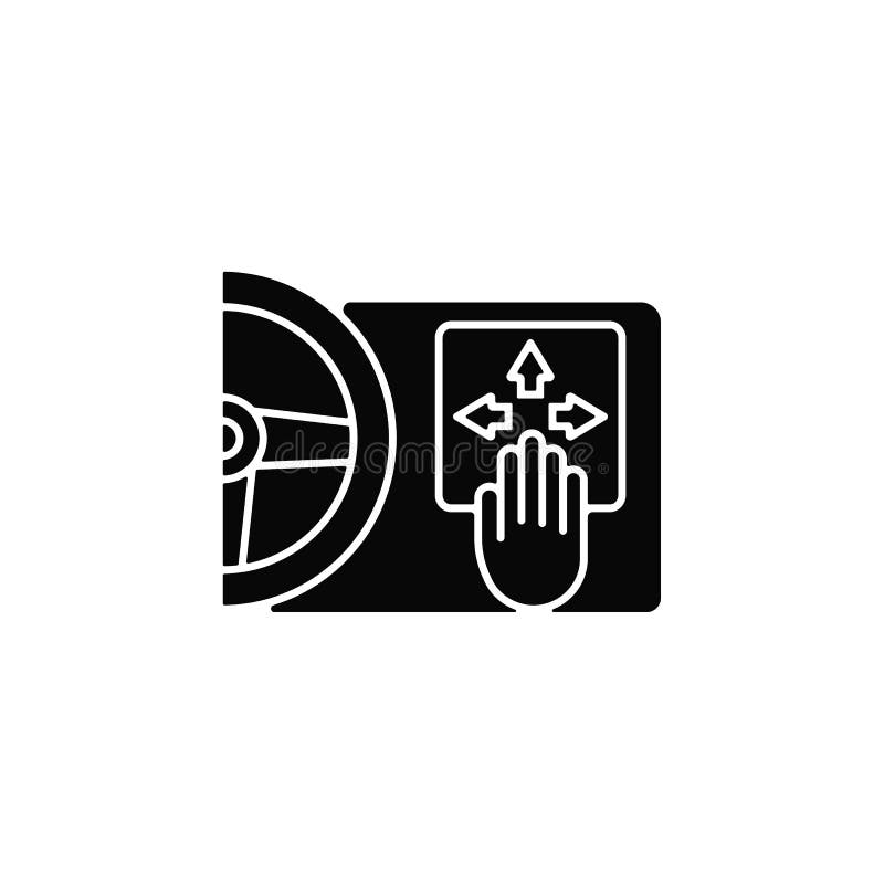 Gesture Control Technology Black Glyph Icon Stock Vector - Illustration ...