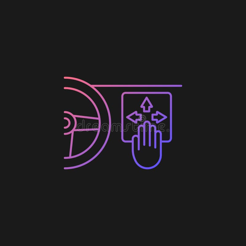 Gesture Control Technology Gradient Vector Icon for Dark Theme Stock ...