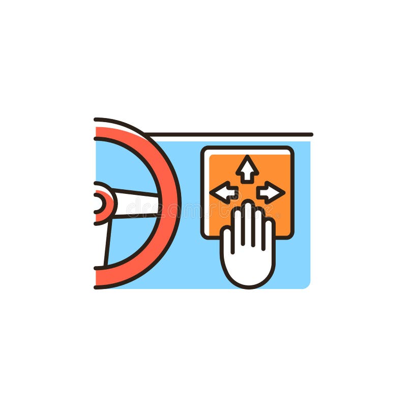 Gesture Control Technology RGB Color Icon Stock Vector - Illustration ...