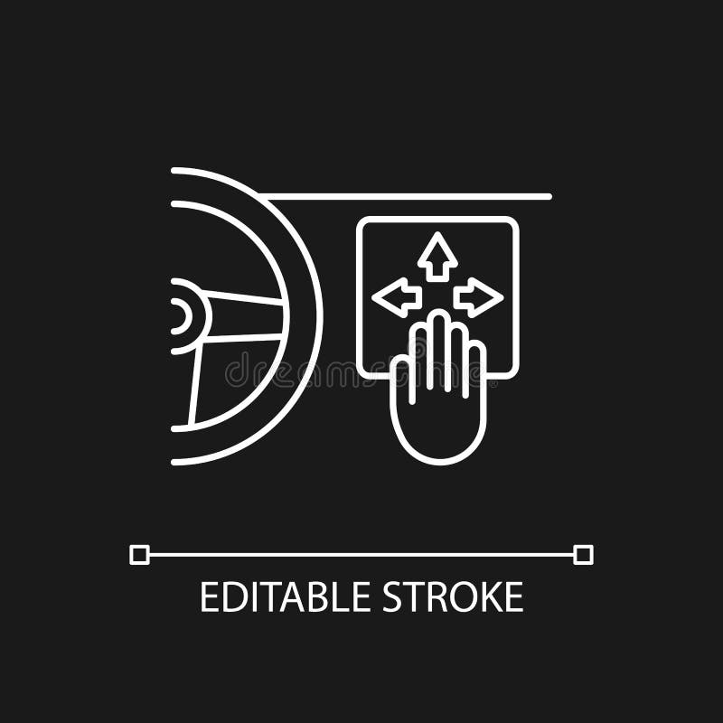 Gesture Control Technology White Linear Icon for Dark Theme Stock ...