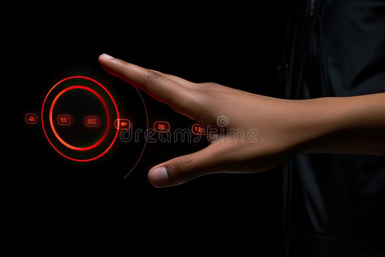 Gesture-controlled Interface for Intuitive Interactions Stock Illustration - Illustration of ...