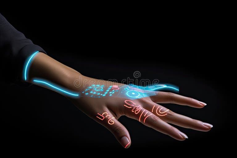Gesture-controlled Interface for Intuitive Interactions Stock Illustration - Illustration of ...