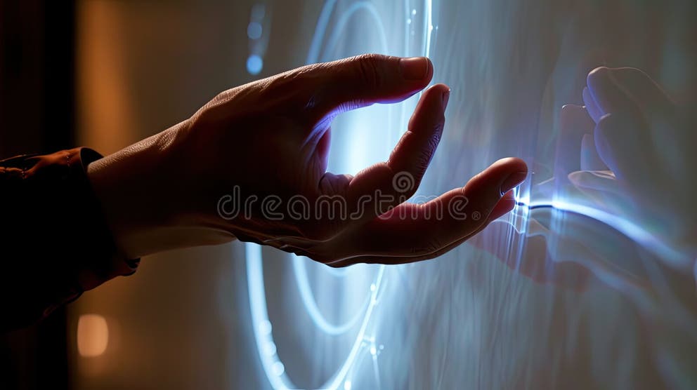 Gesture-controlled Interface for Intuitive Interactions Stock Illustration - Illustration of ...