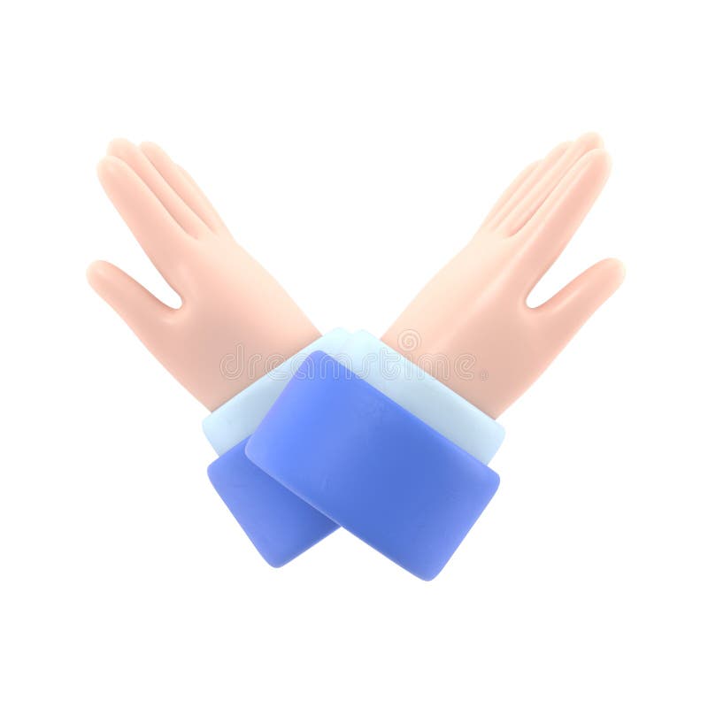 Gesture Crossed Hands Rejection Expression Crossing Arms Negative Symbol Stop Sign Saying No
