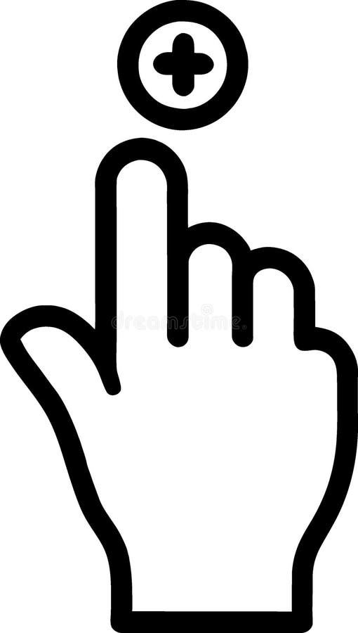 Gesture Finger Gesture Icon Stock Illustration - Illustration of flat ...