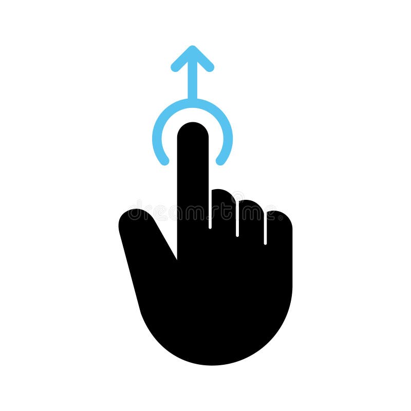 Gesture finger swipe up . stock vector. Illustration of multitouch ...