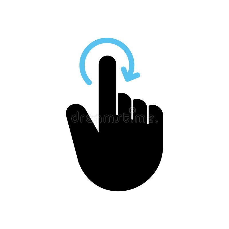 Gesture Finger Touch and Click on Refresh Symbol Stock Vector ...