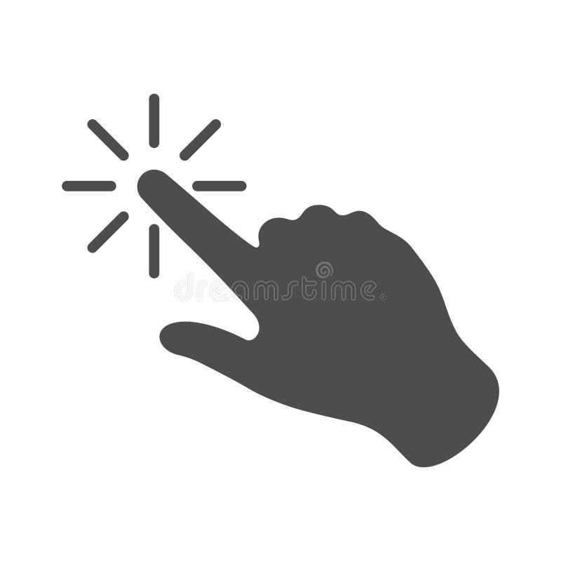 Gesture Finger Touch or Tapping Stock Illustration - Illustration of ...
