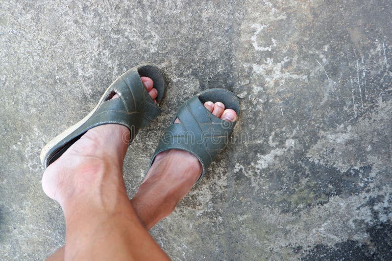 Gesture of Foot in when Stand for Relax Stock Image - Image of brunette ...