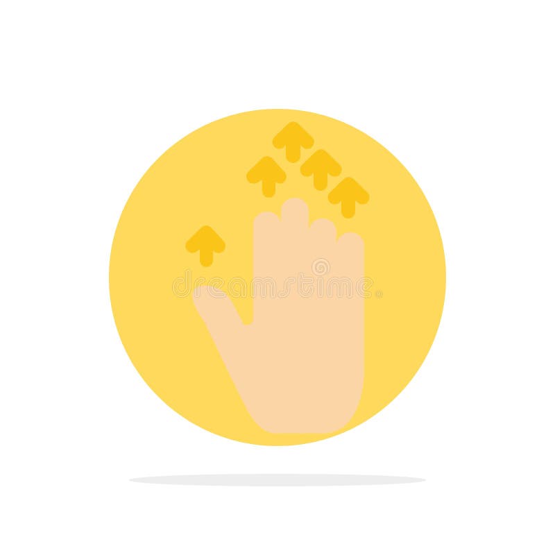 Gesture, Hand Arrow, Up Abstract Circle Background Flat Color Icon ...