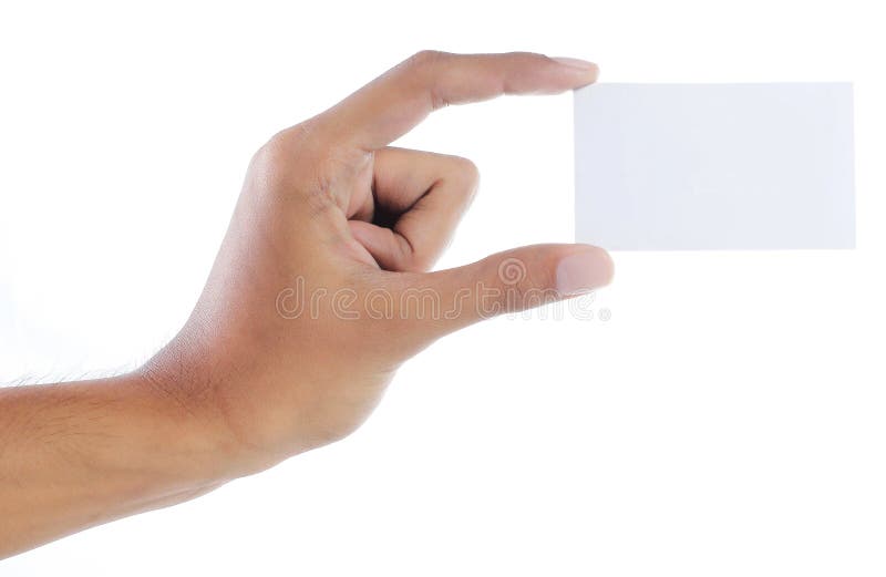 Gesture of Hand Giving Card Stock Image - Image of finger ...