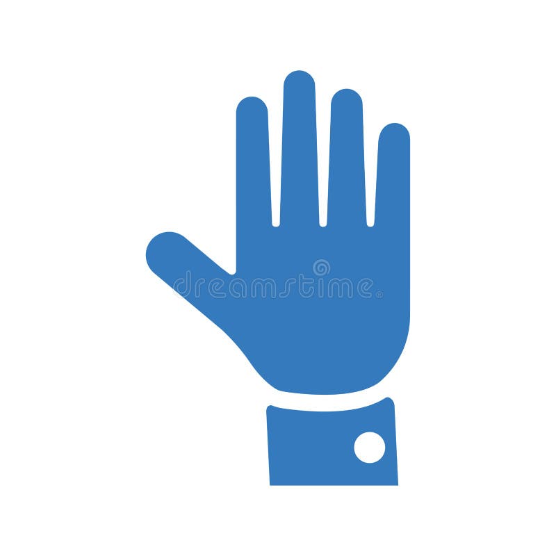 Gesture, Hand, Human Icon. Blue Vector Sketch Stock Vector ...