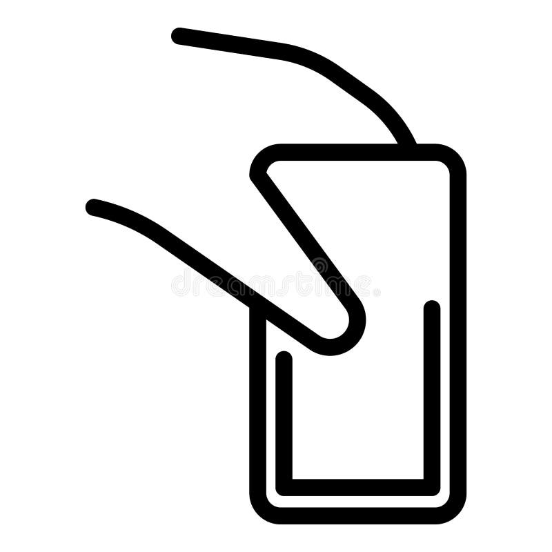 Gesture Hand Phone Icon Outline Vector. Finger Screen Stock Vector ...