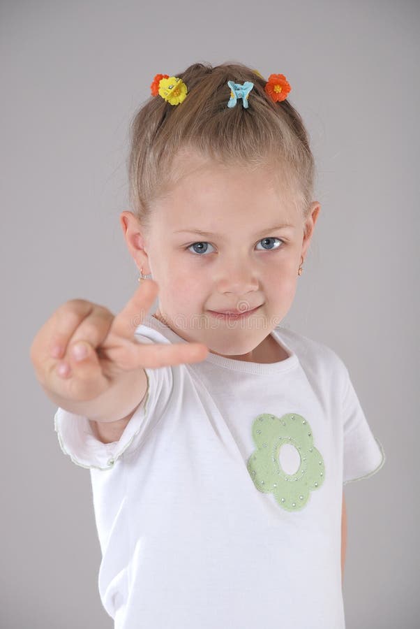 Gesture by a Hand a Victory Stock Image - Image of youth, gesture: 7285791