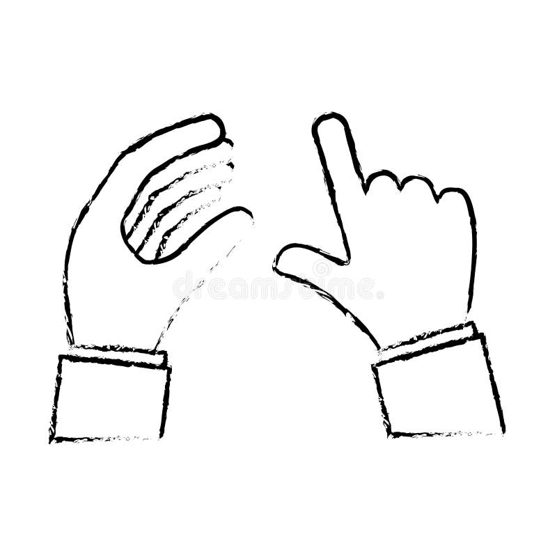Gesture of Hands Holding and Tapping Icon Image Stock Illustration ...