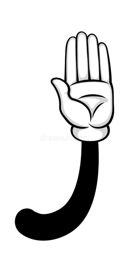 Gesture Hello and Greeting, Open Hand Palm Stock Vector - Illustration ...