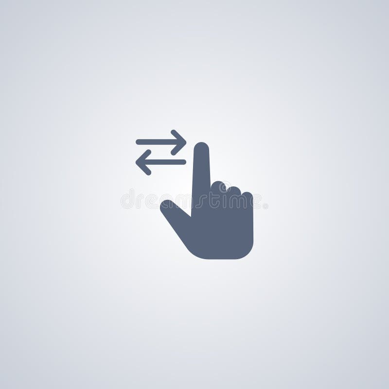 Swipe Up. Hand Swipe Sign in a Linear Style. Finger Touch Vector Icon ...