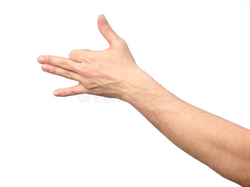 Gesture Male Hand Indicating Dog Face Isolated Stock Photos - Free ...