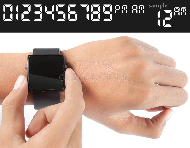 Gesture of Man Hand Looking into the Watch Stock Image - Image of suit ...