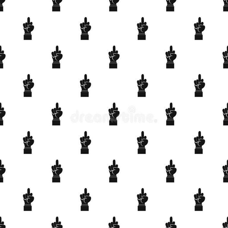 Gesture with Middle Finger Pattern, Simple Style Stock Vector ...