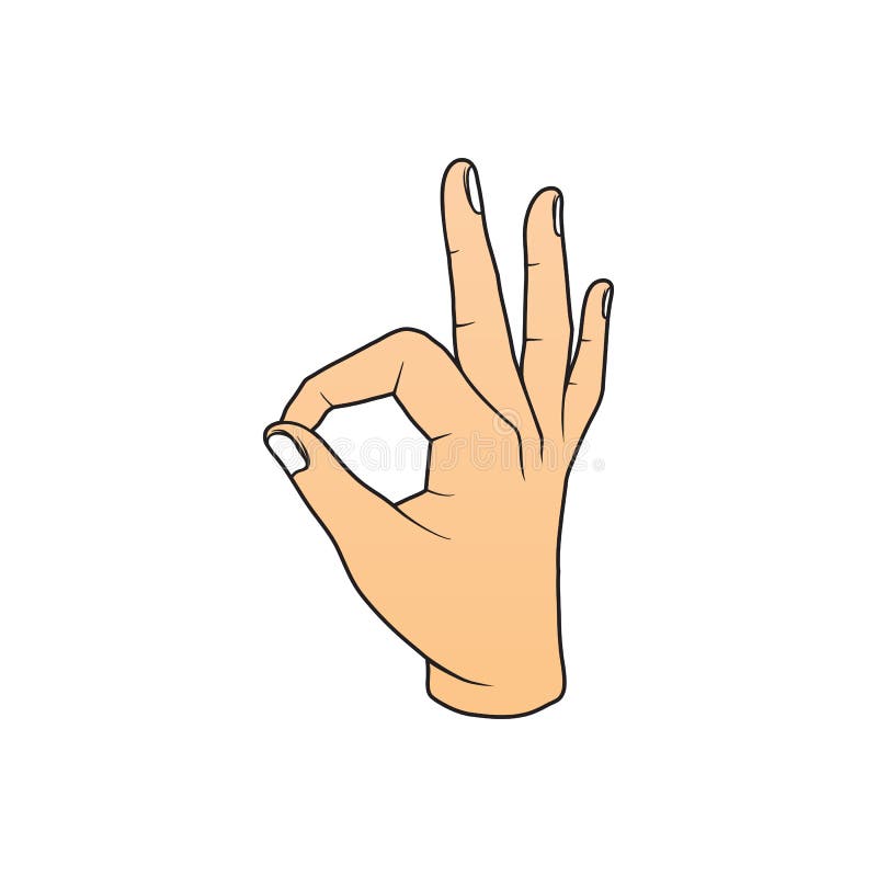 Gesture OK Hand Sign Design Vector Stock Vector - Illustration of ...