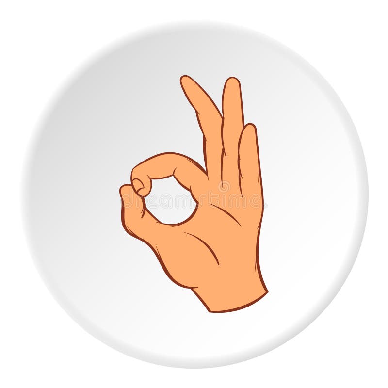 Gesture Okay Icon, Cartoon Style Stock Vector - Illustration of choice ...