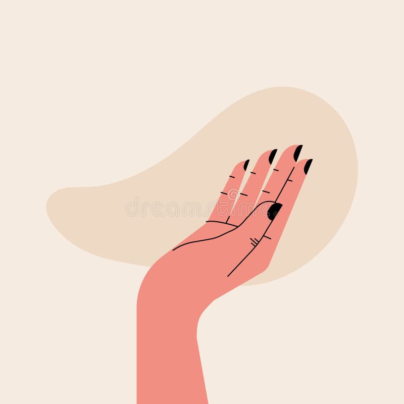 Gesture Open Hand with Copy Space. Concept of Help, Holding, Showing ...