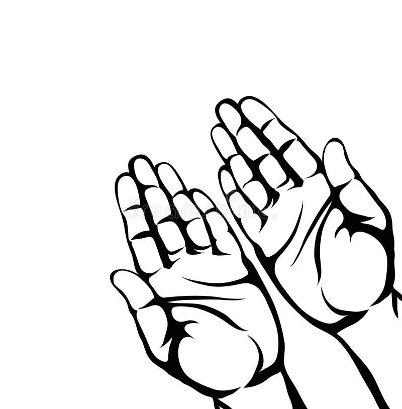Gesture Open Palms. Two Hand Gives Or Receives. Contour Graphic Stock ... Gesture Open Palms. Two Hand Gives Or Receives. Contour Graphic Stock ...