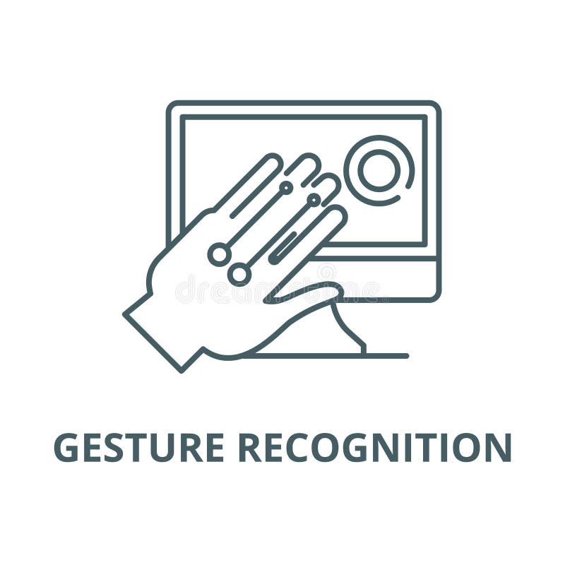 Gesture Recognition System Vector Line Icon, Linear Concept, Outline ...
