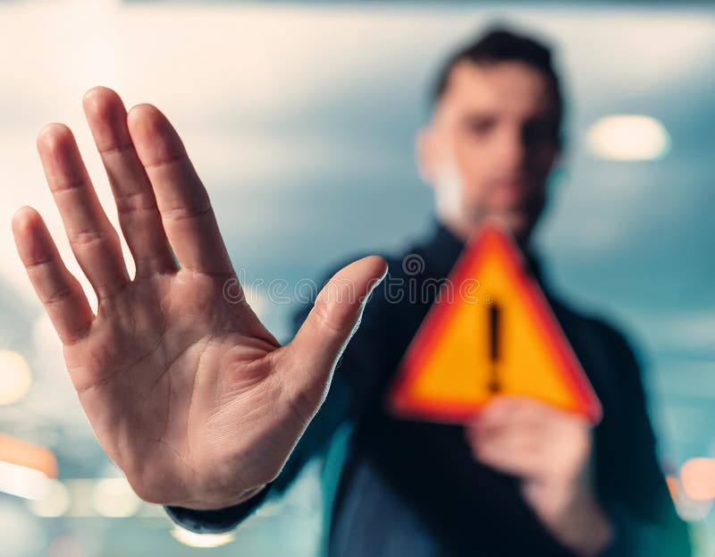 Gesture of Refusal with a Hand Showing a "stop" Sign in Front of a ...