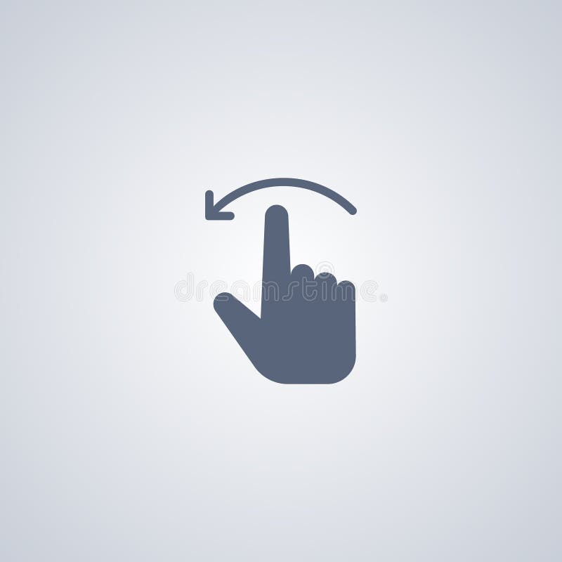 Touch and Scroll Gesture Icon in Trendy Design Style. Touch and Scroll ...