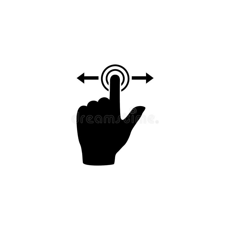 Gesture Touch Slide Vector Icon, Gesture Slide Icon Stock Vector ...