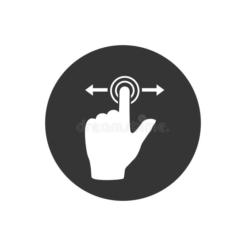 Gesture Touch Slide Vector Icon, Gesture Slide Icon Stock Vector ...