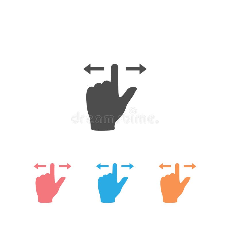 Gesture Touch Slide Vector Icon, Gesture Slide Vector Icon Stock Vector ...
