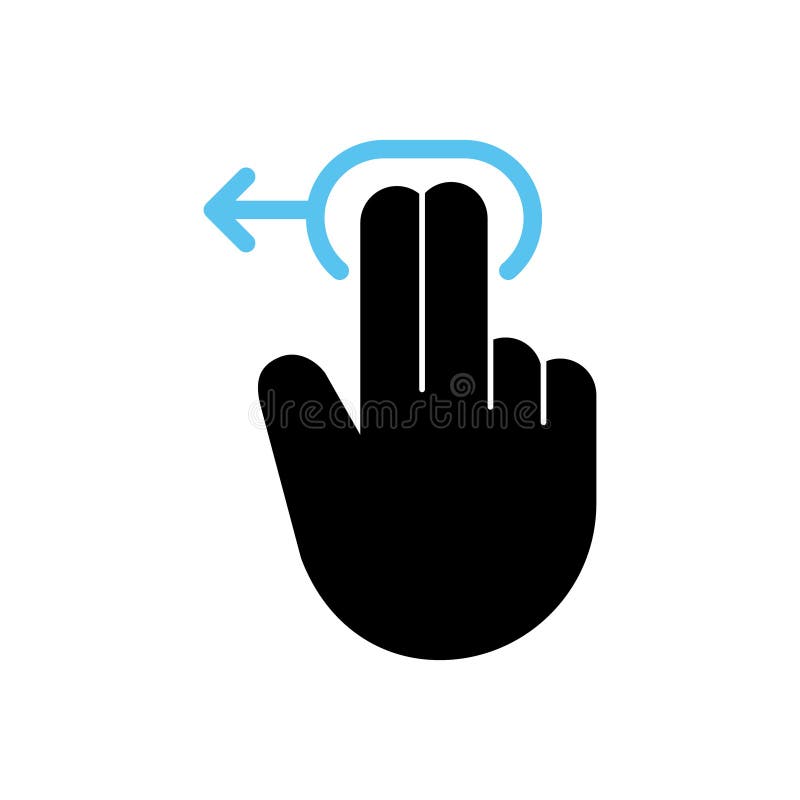 Gesture Two Fingers Swipe Left . Stock Vector - Illustration of ... Gesture Two Fingers Swipe Left . Stock Vector - Illustration of ...