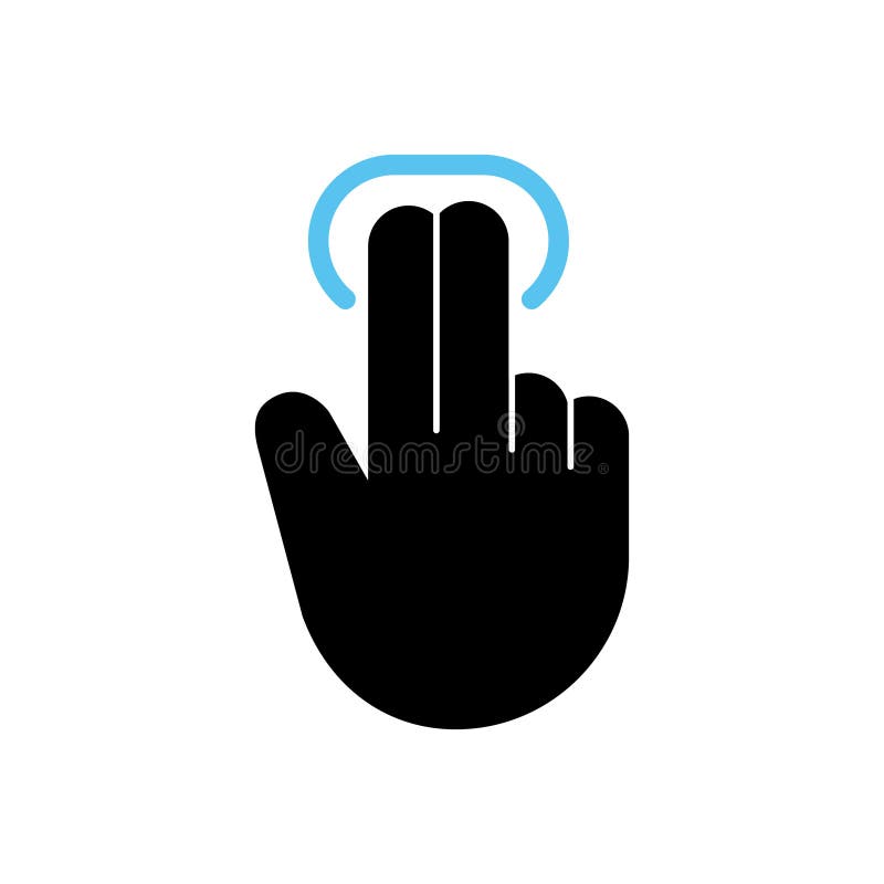 Gesture Two Fingers Touch . Stock Vector - Illustration of icon ...