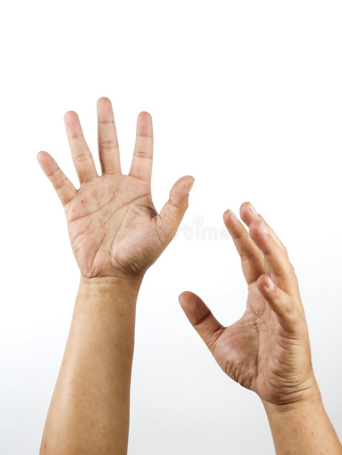 The Gesture of Two Hands Asking for Help while Drowning Stock Photo ...