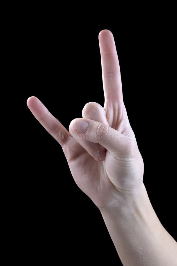 Gestures, the Devil, Goat, Rock Stock Photo - Image of little ...