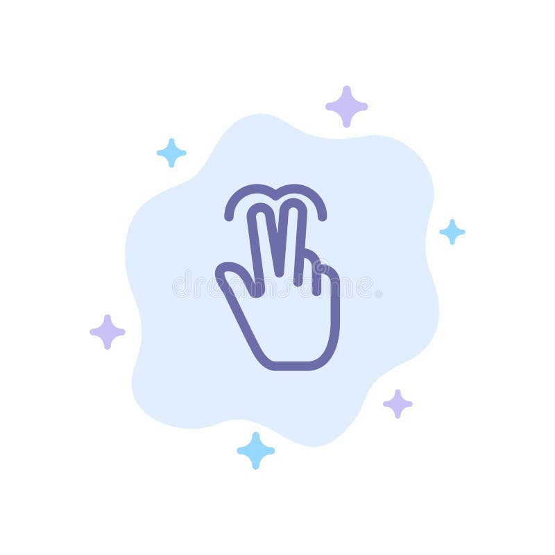 Gestures, Hand, Mobile, Touch, Tab Blue Icon on Abstract Cloud ...
