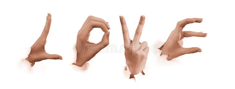 Gestures of Hands. Love of Men Stock Image - Image of silhouette ...
