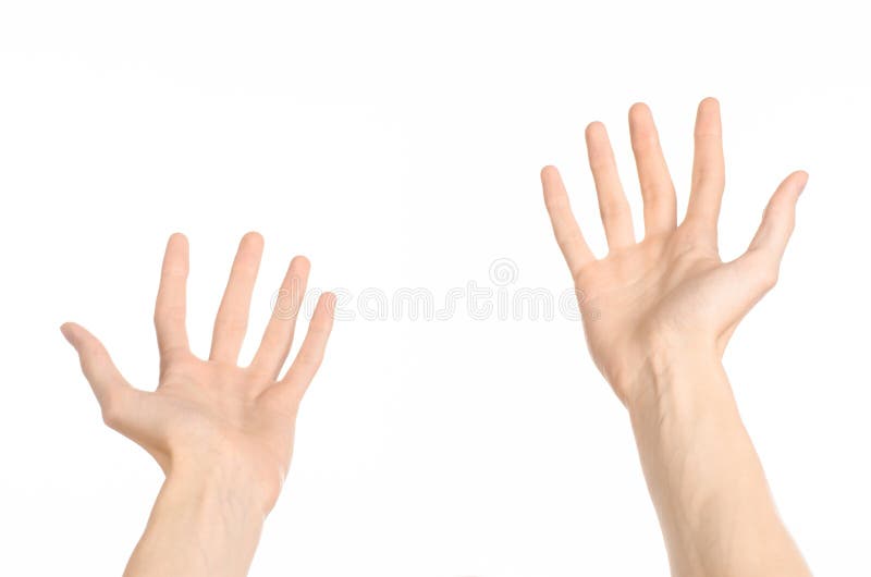 Gestures Topic: Human Hand Gestures Showing First-person View Isolated ...