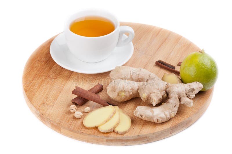 Gesunder Ingwertee Mit Tadellosem Zimt, Zitrone Und Honig Stockfoto ...