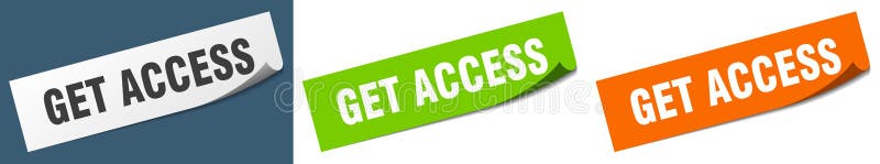 Get Access Banner. Get Access Speech Bubble Label Set. Stock Vector ...