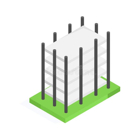 Get this Amazing Icon of Building Framework in Trendy Style Stock ...