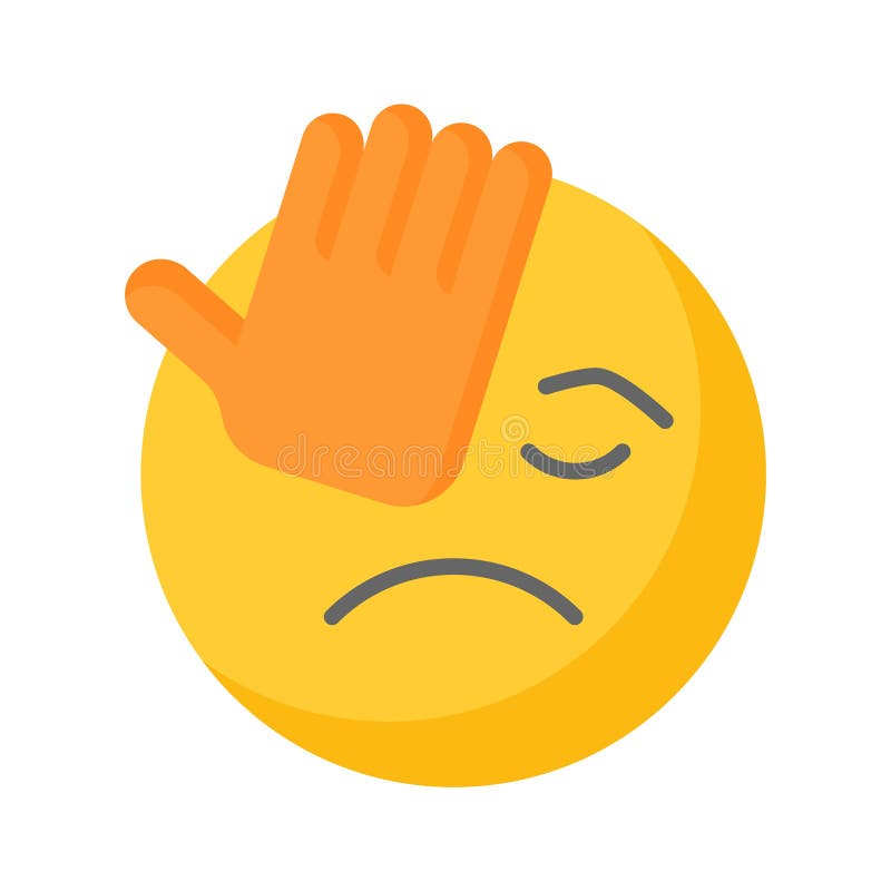 Get this Amazing Icon of Facepalm Emoji, Sad Expressions Emoji Stock ...