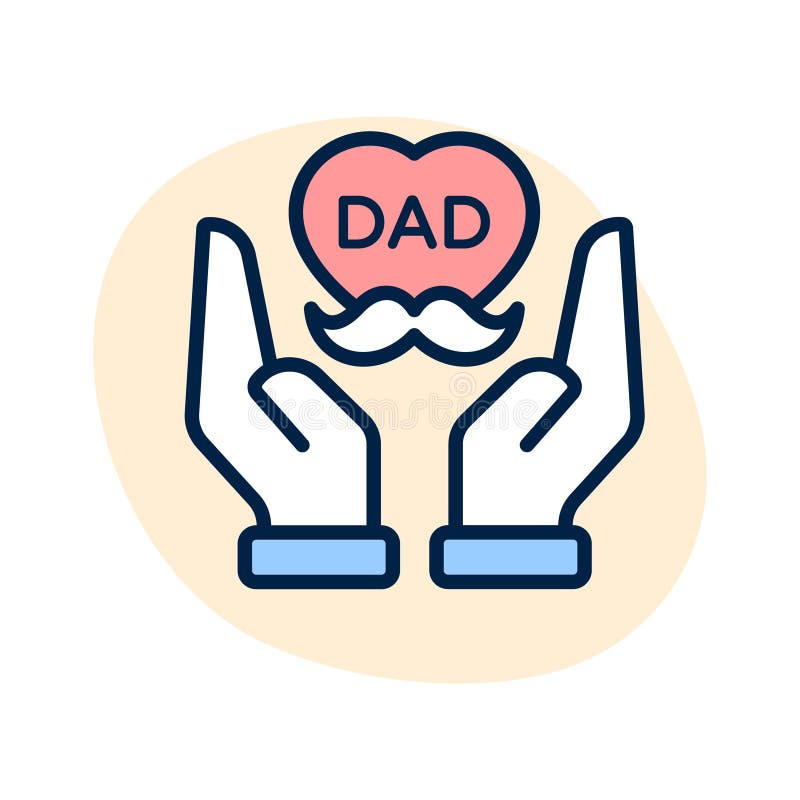 Get this Amazing Icon of Father Day, Dad Care Vector Design Stock ...