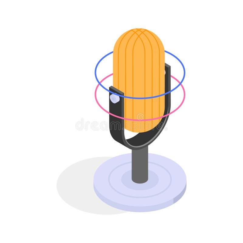 Get this Amazing Icon of Microphone in Trendy Design Stock Vector ...
